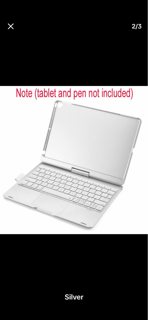 Ipad A16 Silver Touchpad Keyboard Case Viral Tik Tok, Mobile Phones ...