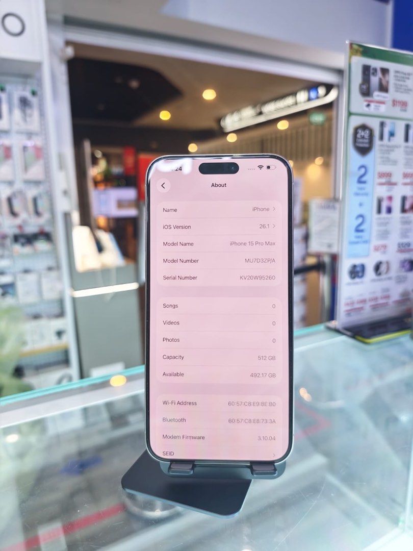 iPhone 15 Pro Max White Titanium 512GB, Mobile Phones & Gadgets, Mobile ...