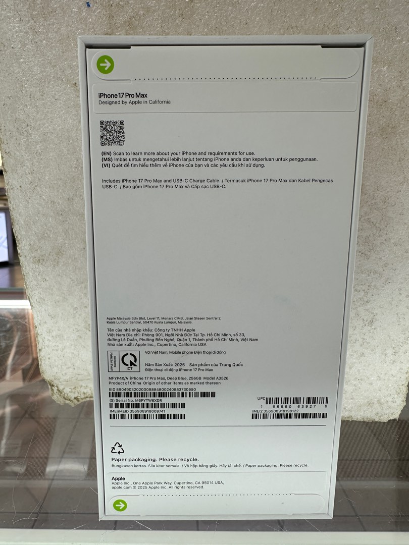 iPhone 17 Pro Max 256GB Deep Blue, Mobile Phones & Gadgets, Mobile ...