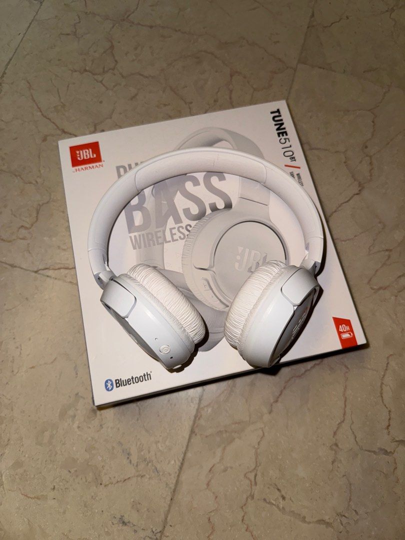 JBL Tune 510BT Wireless Headphones - White, Audio, Headphones ...