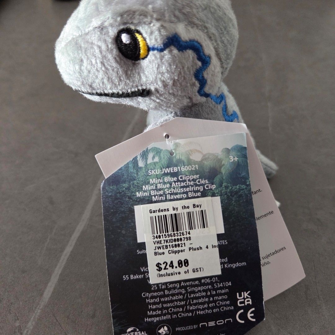Jurassic World Blue Raptor Plush Keychain, Hobbies & Toys, Toys & Games ...
