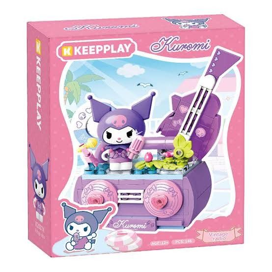KeepPlay Sanrio Kuromi Vintage Radio Building Block Set, Hobbies & Toys ...