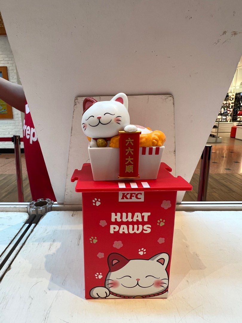 KFC Huat Paws Lucky Cat Figurine, Hobbies & Toys, Toys & Games on Carousell