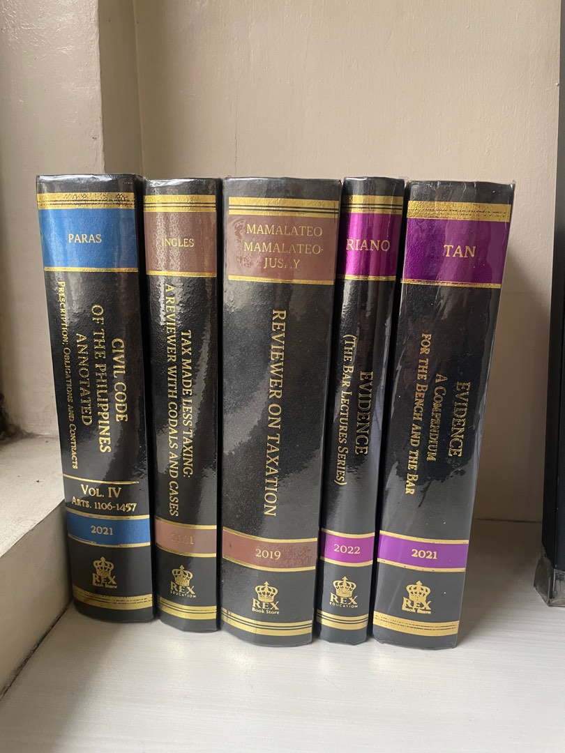 Law School Books (Riano Evidence Tan Evidence Paras Oblicon Mamalateo ...