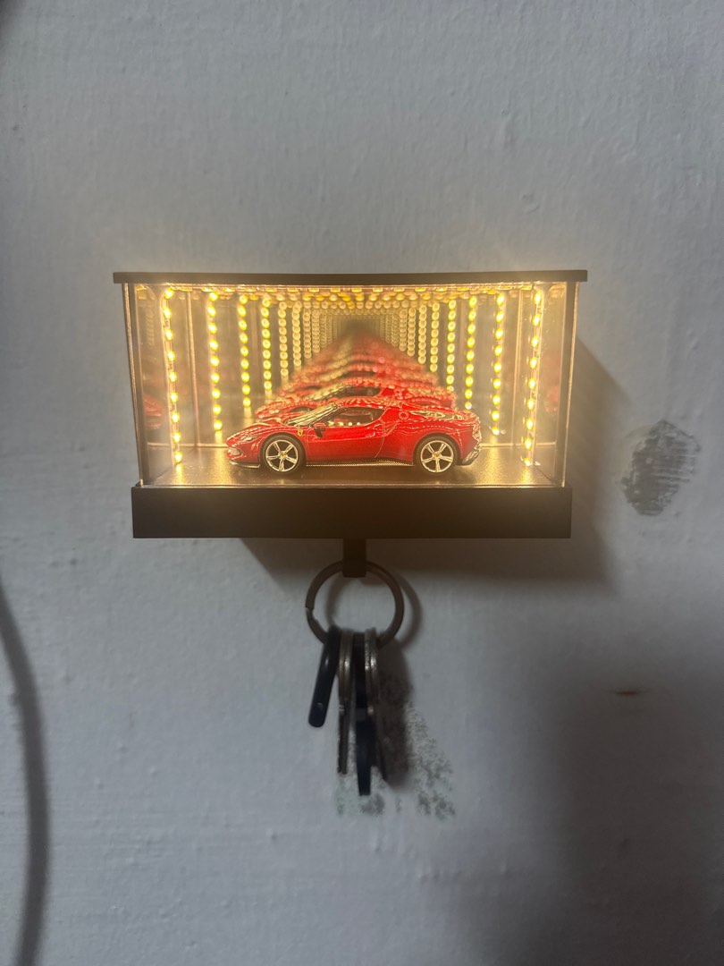 LED Infinity Mirror Key Holder with Toy Cars, Hobbies & Toys, Toys ...