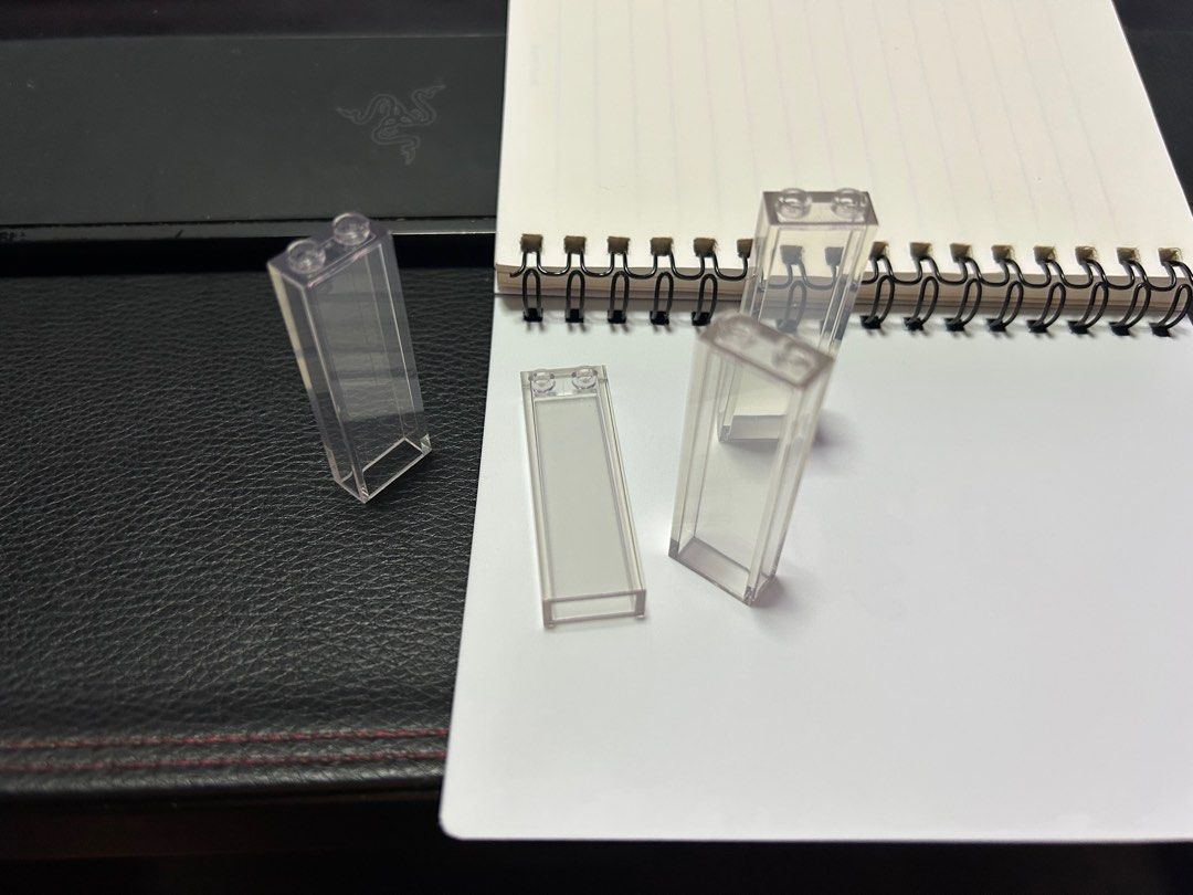 Lego 1x2x5 Transparent Bricks translucent clear brick wall (4 pieces ...
