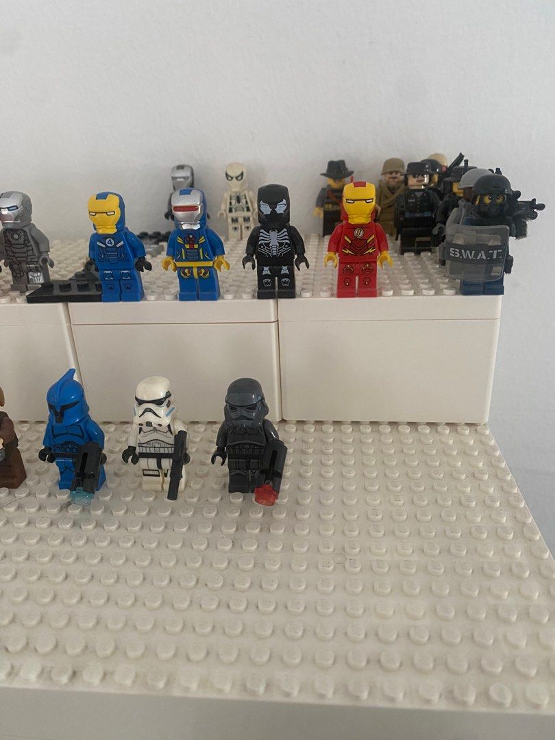 Minifigures (not Lego)- Assorted Characters & IKEA Lego container ...