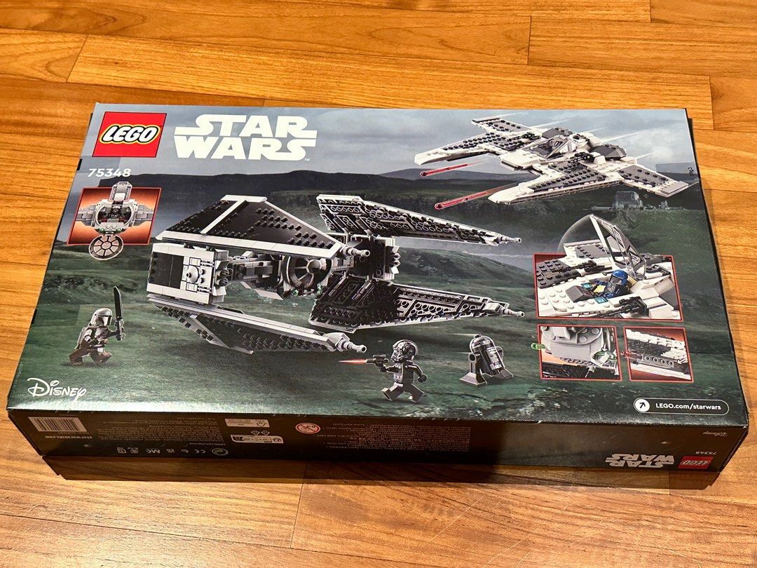 Lego Star Wars 75348 Mandalorian Fang Fighter vs TIE Interceptor ...