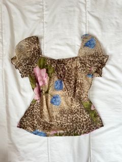 Dazy Allover Floral Print Off Shoulder Top, Women's Fashion, Tops ...