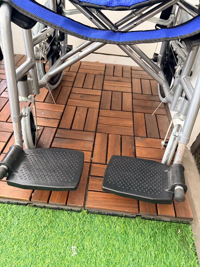 Lightweight Folding Wheelchair - Blue, Health & Nutrition, Assistive ...