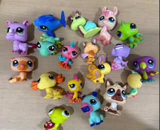 Littlest Pet Shop Figures (LPS) - Dog , raccoon , polarbear , panda ...