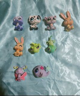 Littlest Pet Shop Figures (LPS) - Dog , raccoon , polarbear , panda ...