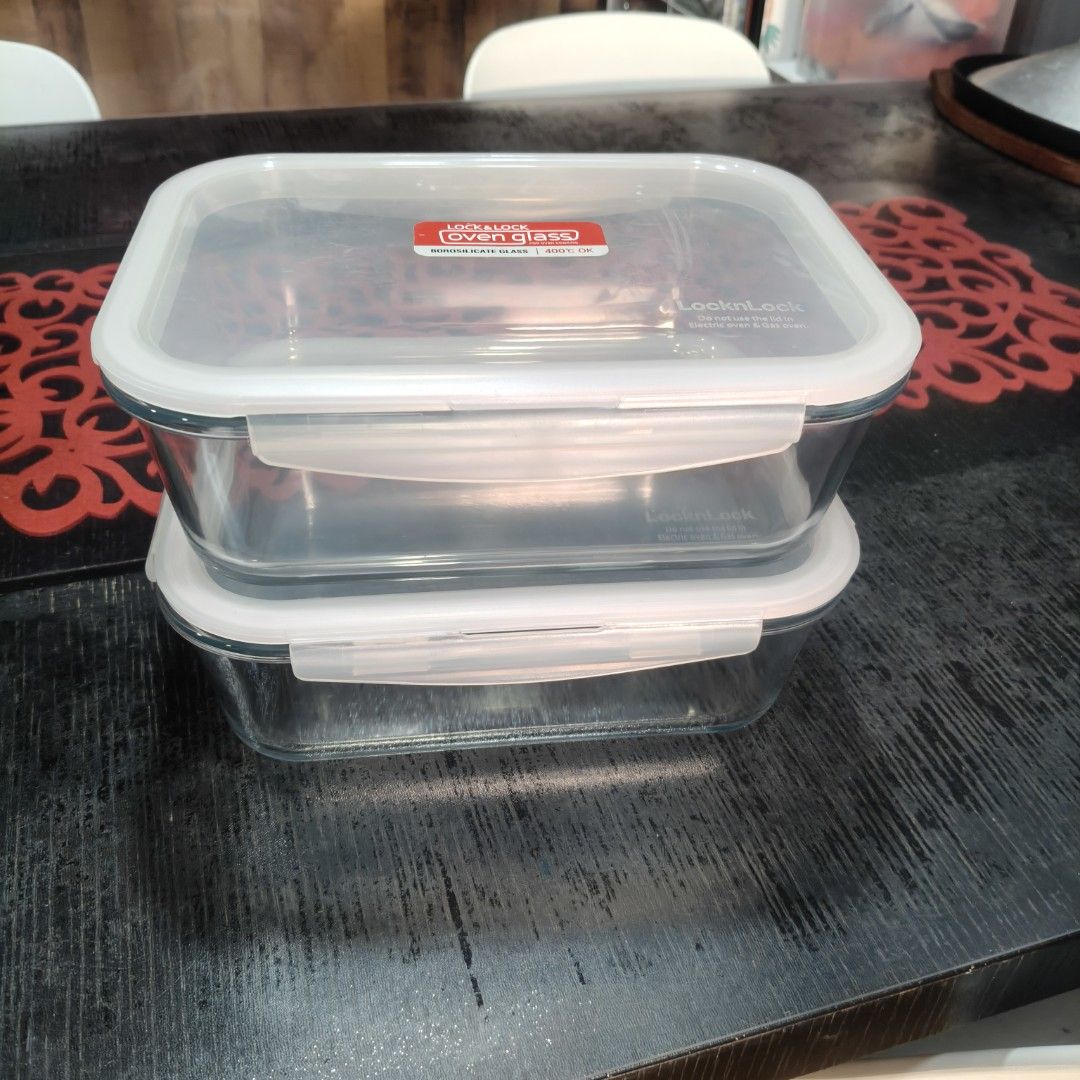 Lock & Lock Oven Glass Food Storage Containers, Furniture & Home Living ...