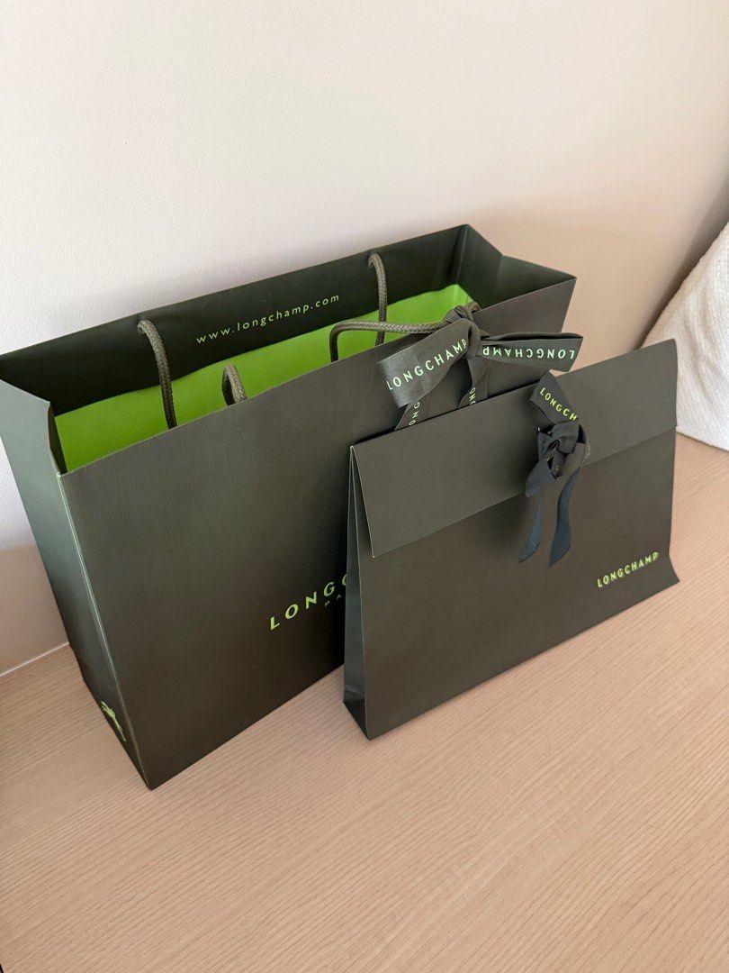 Longchamp Paper Bag and Envelope Set, Luxury, Accessories on Carousell