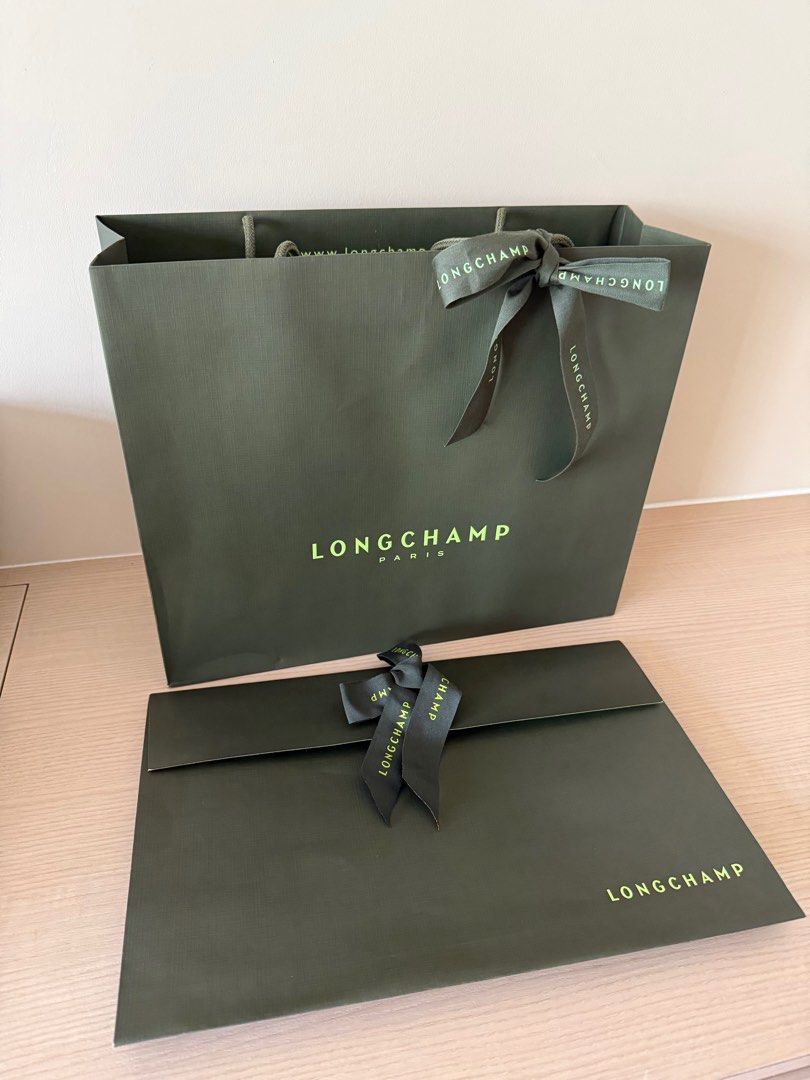 Longchamp Paper Bag and Envelope Set, Luxury, Accessories on Carousell