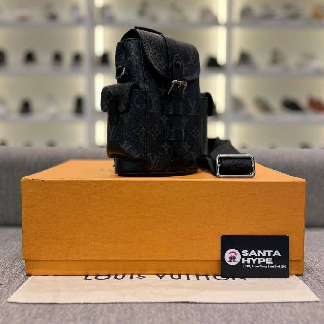 Louis Vuitton Monogram Eclipse Christopher Sling Bag, Men's Fashion ...