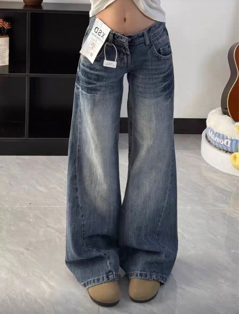 low rise baggy jeans, Women's Fashion, Bottoms, Jeans & Leggings on ...