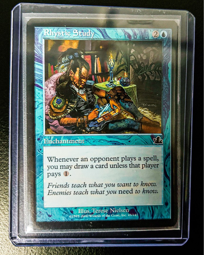 Magic: The Gathering - Rhystic Study, Hobbies & Toys, Toys & Games on ...