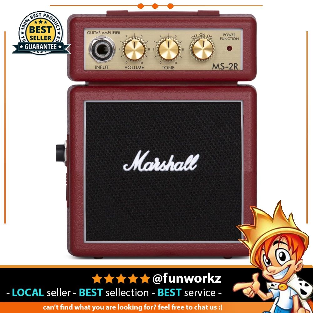 Marshall Mini Stack Series MS-2R Micro Guitar Amplifier, Hobbies & Toys ...