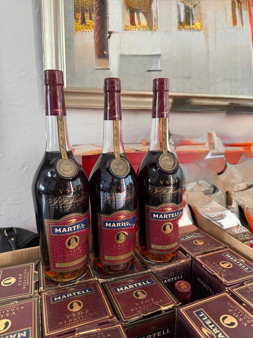 MARTELL VSOP 1L 3 bottles $300, Food & Drinks, Beverages on Carousell