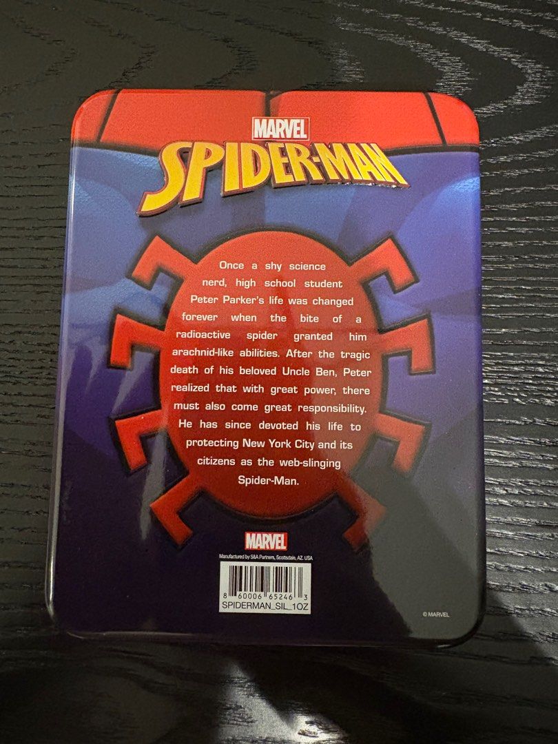 Marvel Spider-Man Pure Silver Collectible Coin, Hobbies & Toys ...