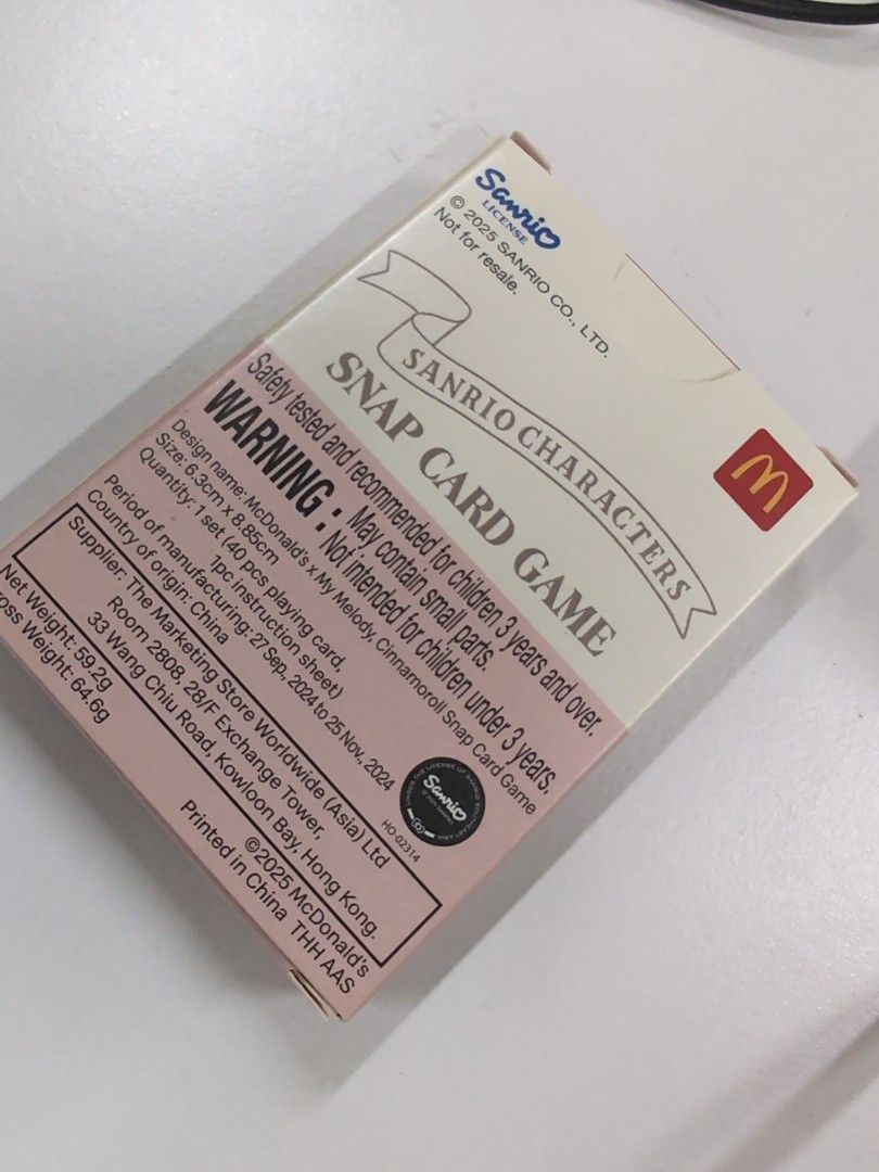 McDonald's Sanrio Characters Snap Card Game, Hobbies & Toys, Toys ...