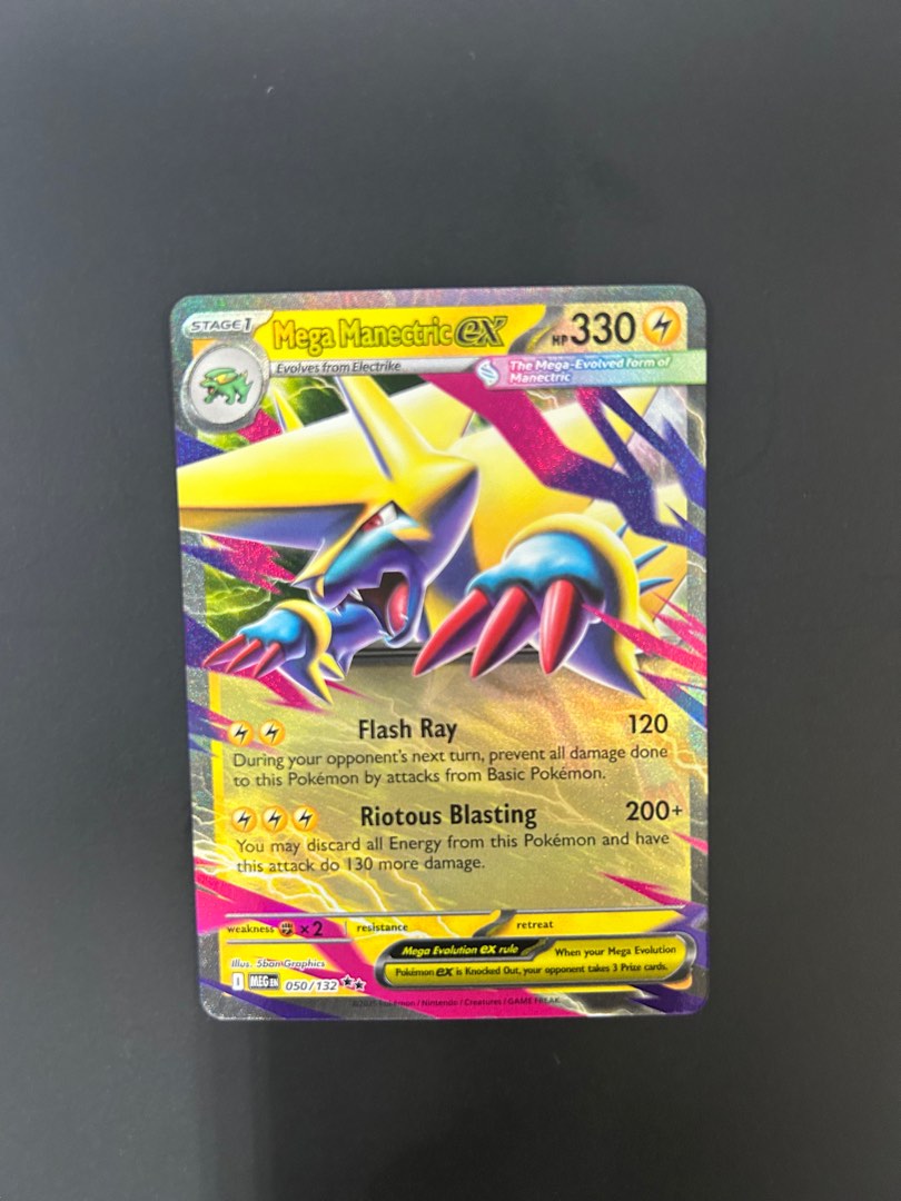 Mega Manectric EX Pokemon Card, Hobbies & Toys, Toys & Games on Carousell
