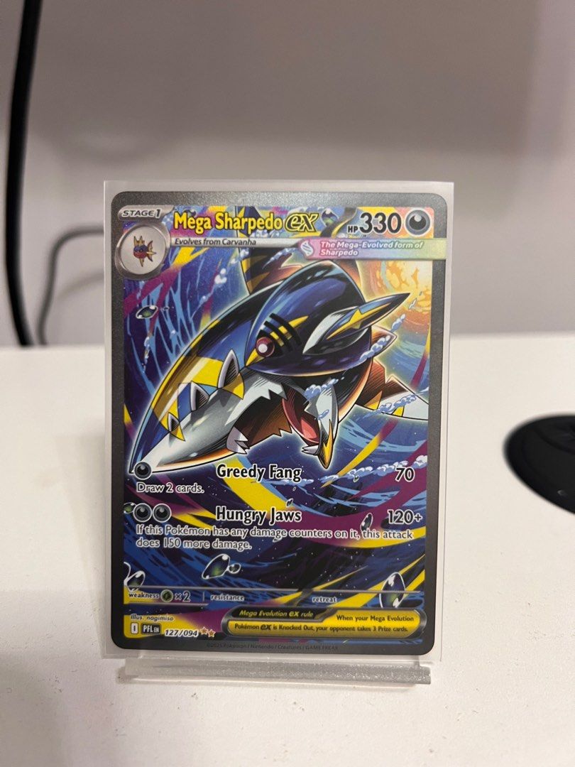Mega Sharpedo EX SIR Phantasmal Flames, Hobbies & Toys, Toys & Games on ...