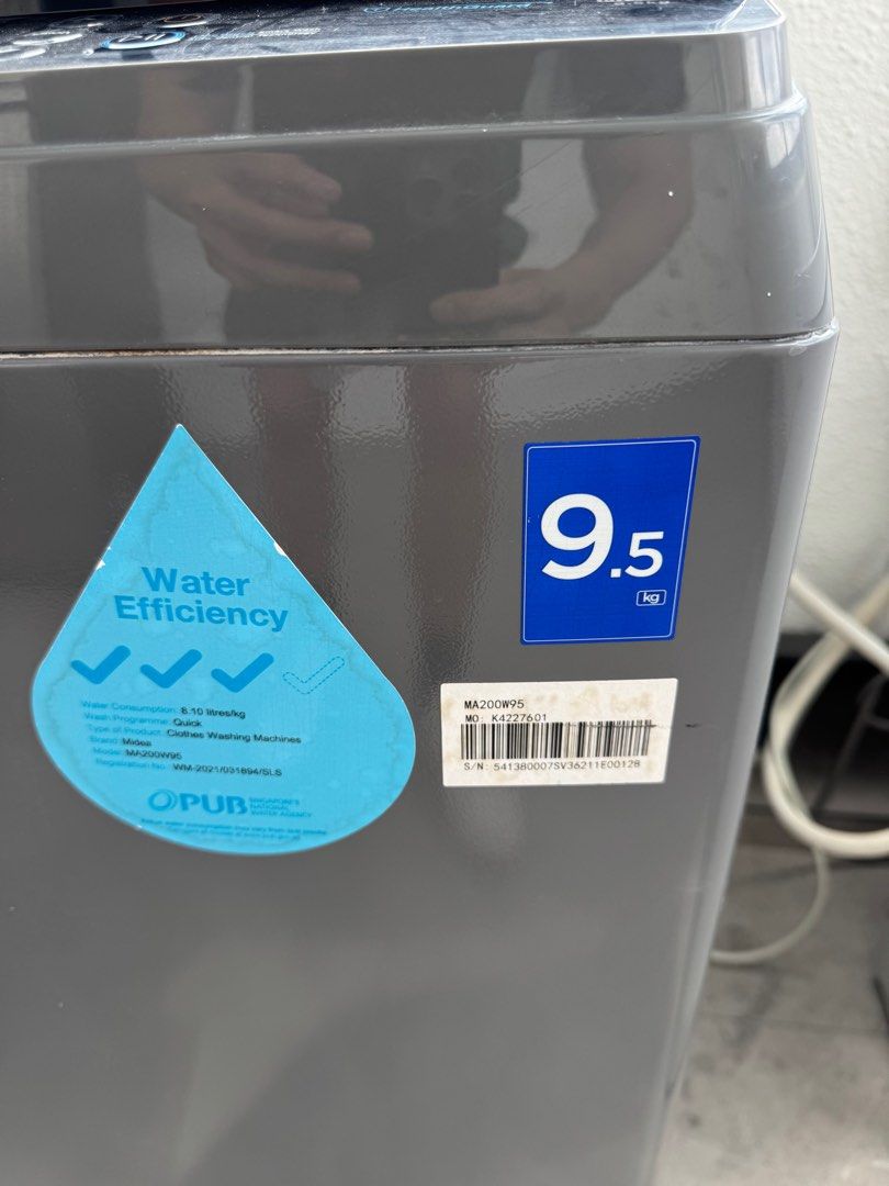 Midea 9.5kg Top Load Washing Machine, TV & Home Appliances, Washing ...