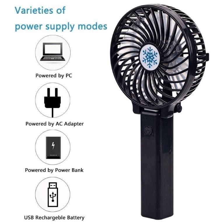 Mini Electric Fan USB Desk Fan Rechargeable, Furniture & Home Living ...