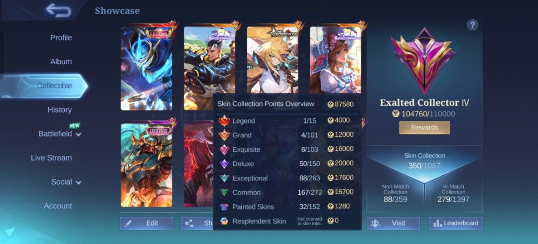 Mobile Legends Account - Exalted Collector IV, Video Gaming, Video ...