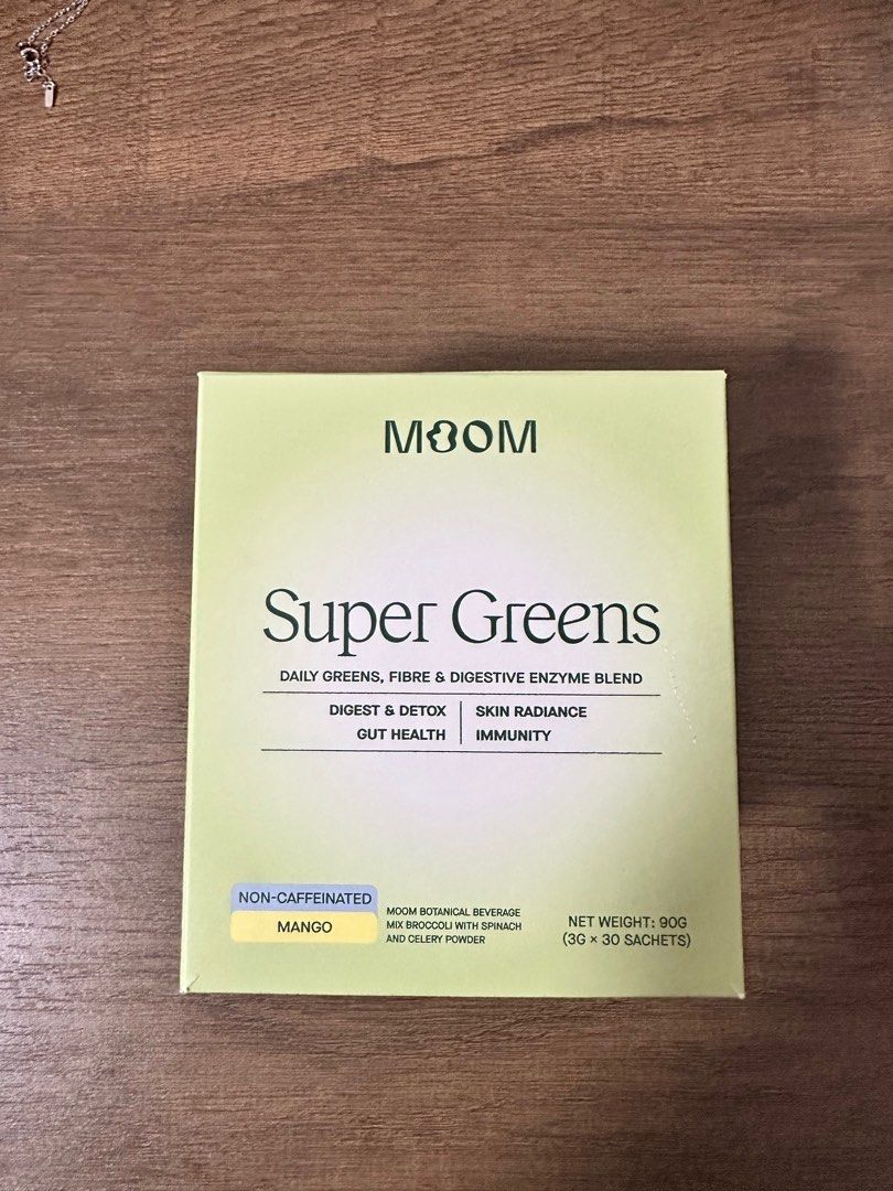 Moom Super Greens - Mango Flavor - 16 Sachets, Health & Nutrition ...