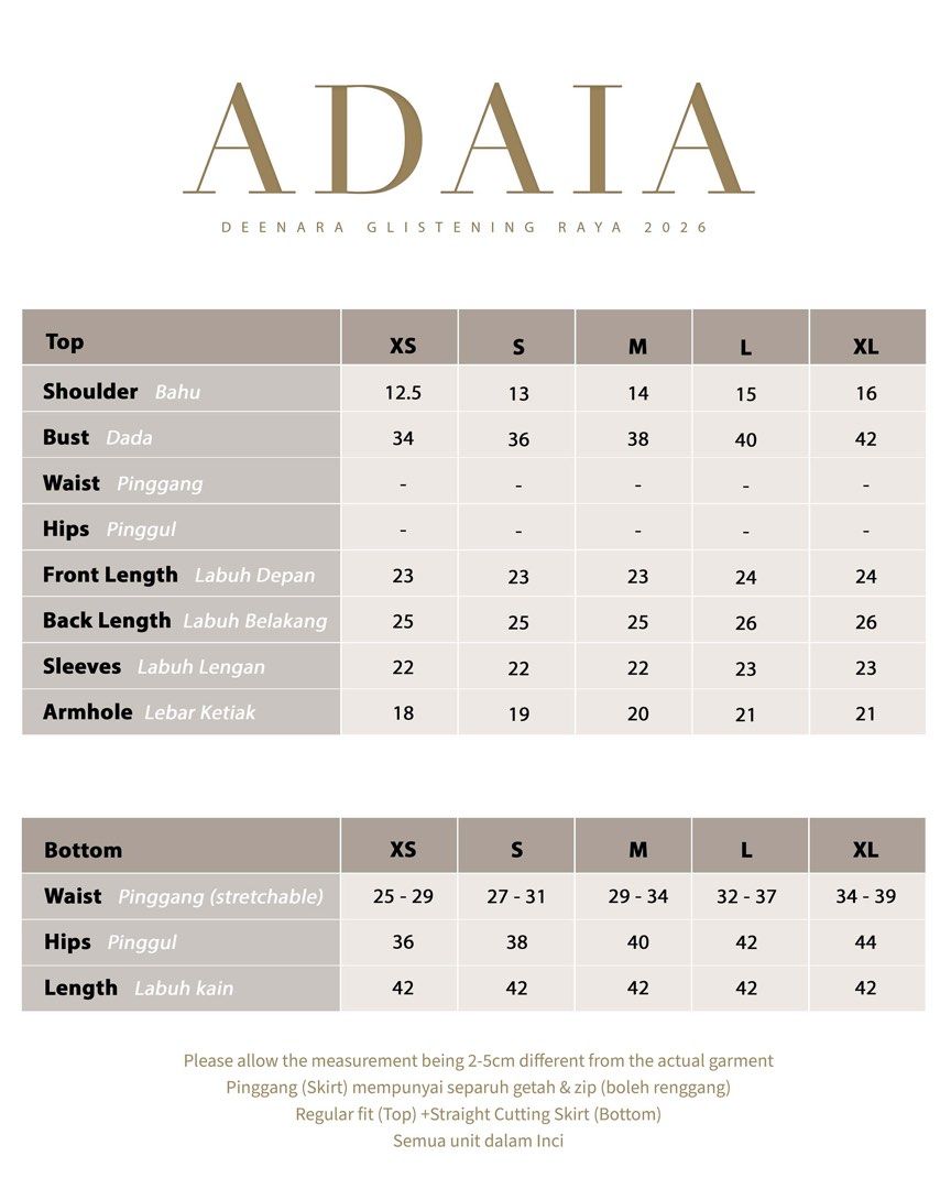 [NEW] Deenara Adaia Strawberry Matcha size S Kurung / Qiszar Wanzar ...