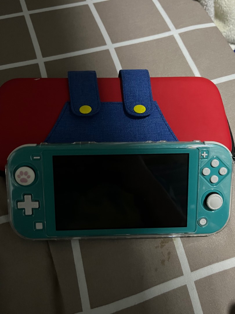 Nintendo Switch Lite Turquoise + Mario Case + Overcooked!, Video Gaming ...