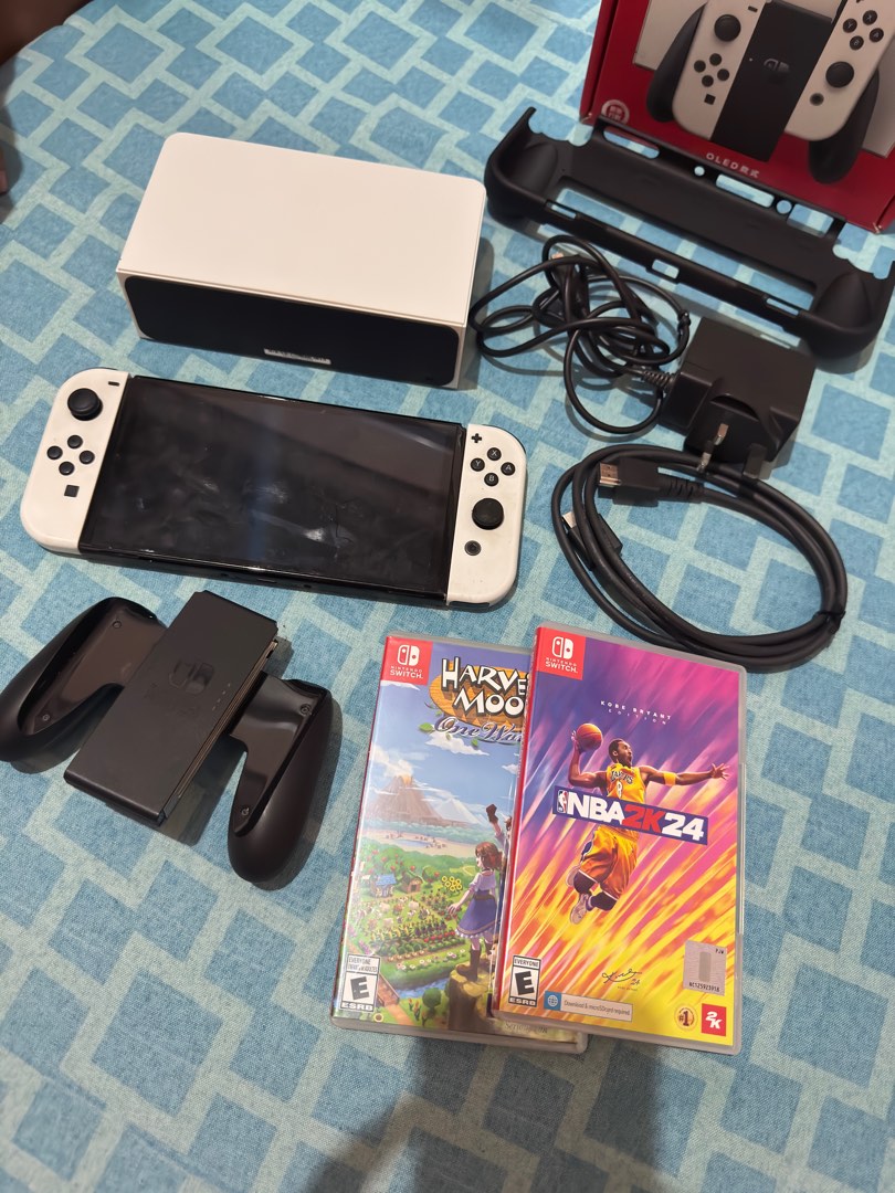 Nintendo Switch OLED Console with Games, Video Gaming, Video Game ...