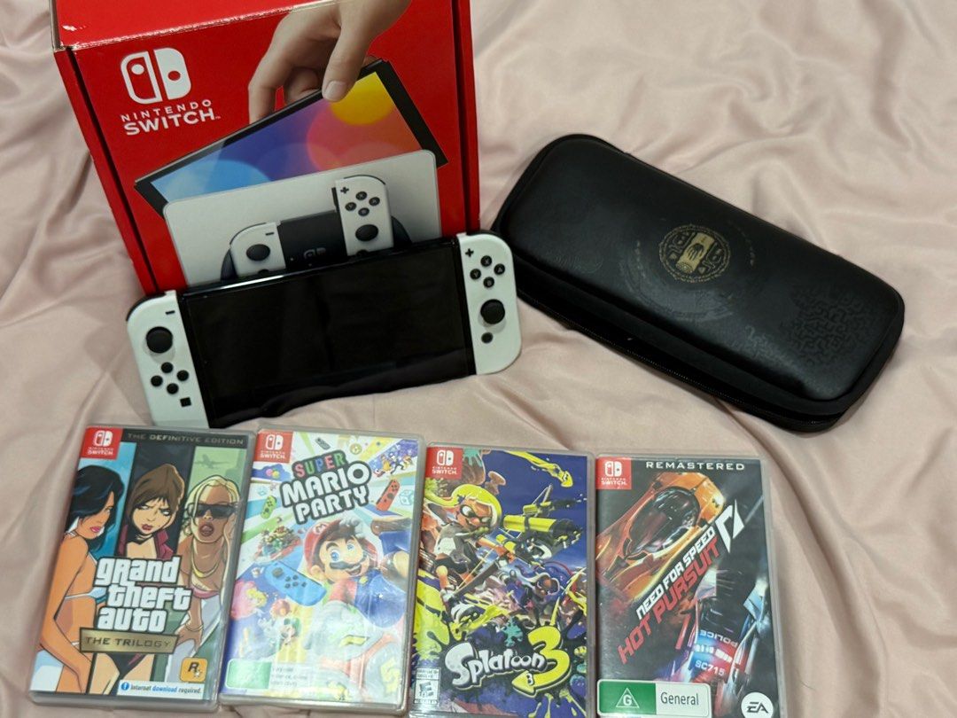 Nintendo Switch OLED Model with Games, Video Gaming, Video Game ...