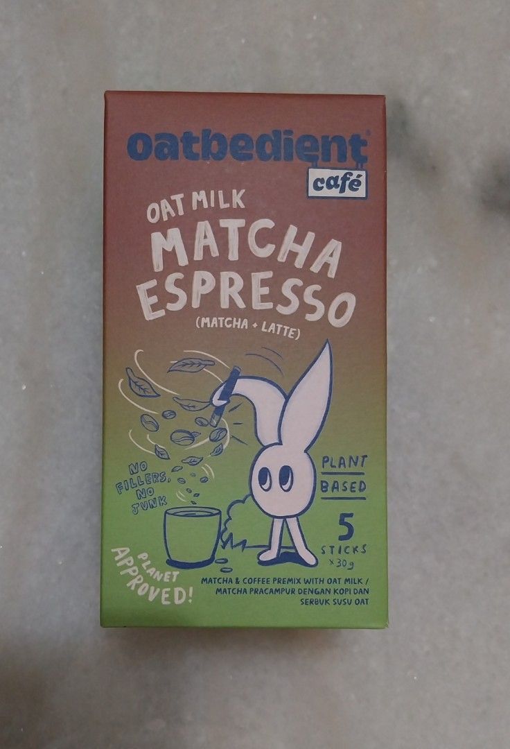 Oatbedient Cafe Oat Milk Matcha Espresso & Mocha, Food & Drinks ...
