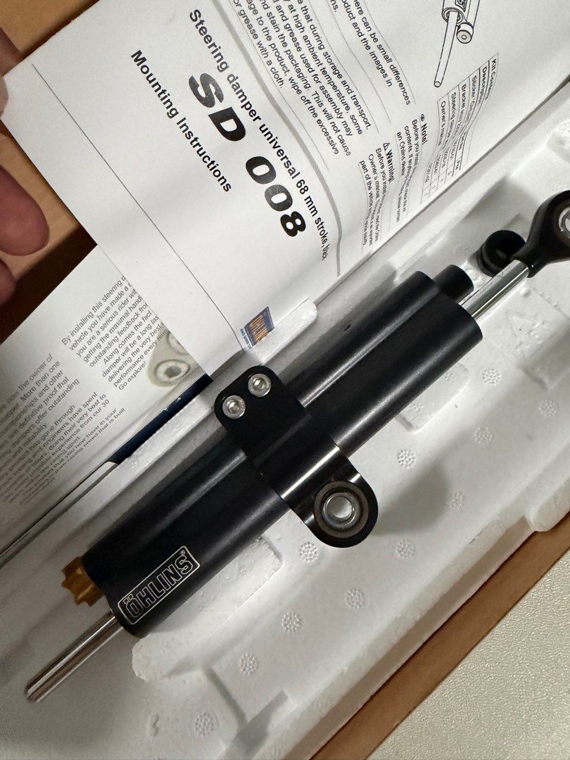Ohlins SD 008 Steering Damper 68mm Stroke, Motorcycles, Motorcycle ...