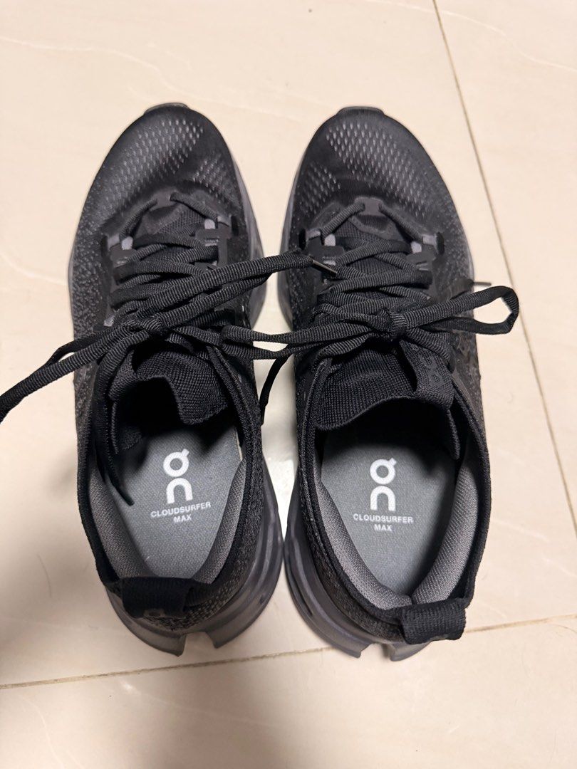 On Cloudsurfer Max Running Shoes - Black, Men's Fashion, Footwear ...
