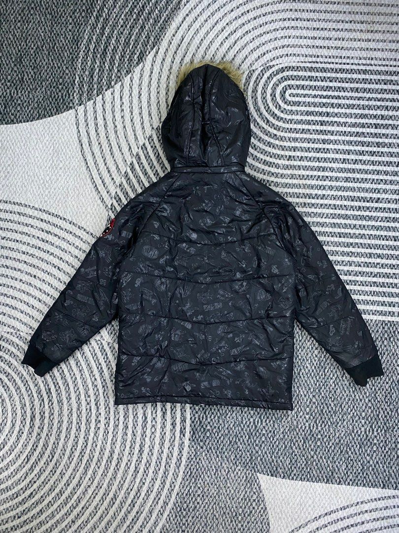 One Piece Faux Fur Hood Puffer Jacket, Babies & Kids, Babies & Kids ...