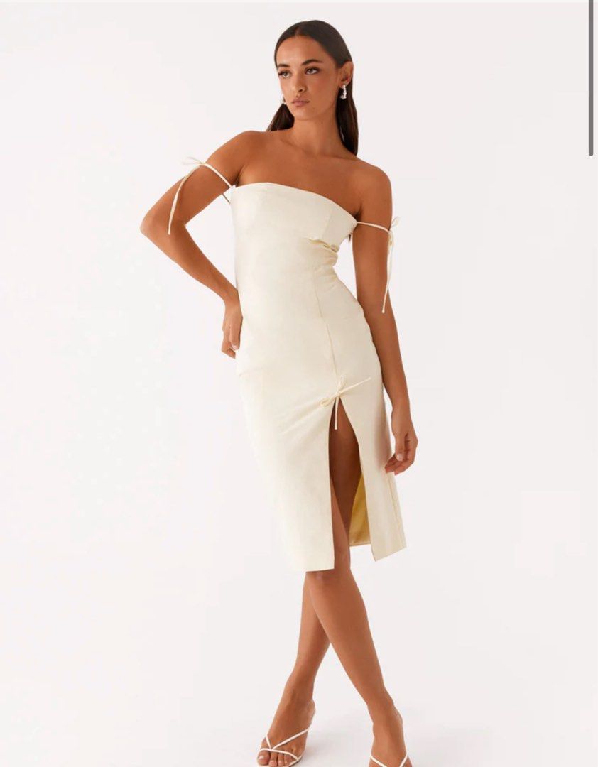 Peppermayo Exclusive - Limelight Midi Dress - Lemon Light Yellow ...