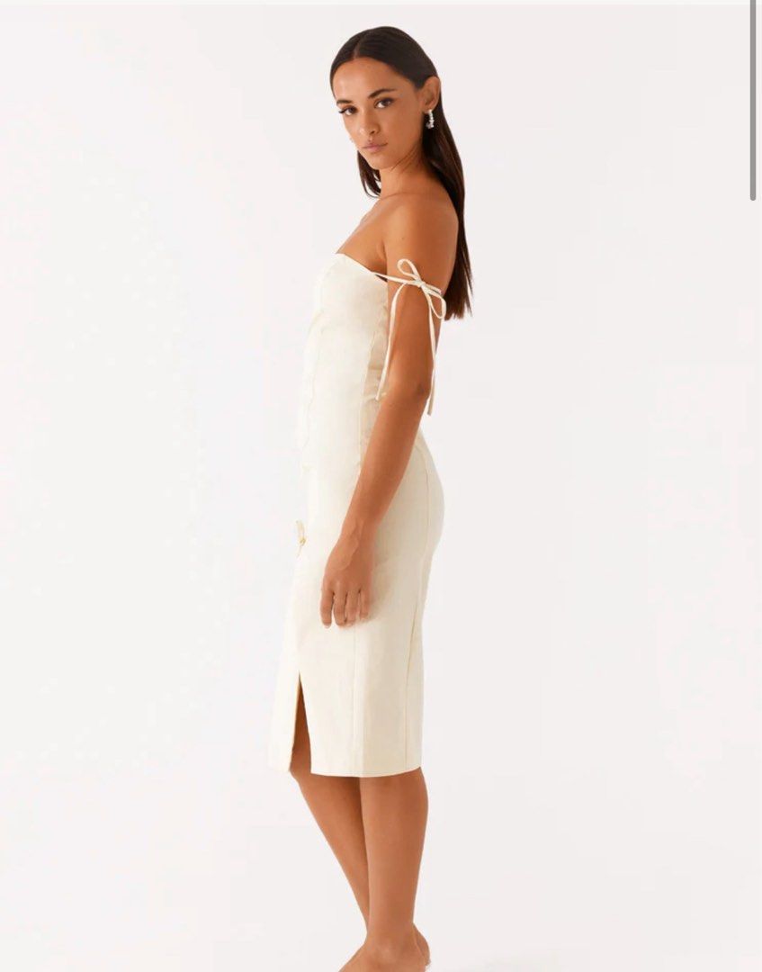 Peppermayo Exclusive - Limelight Midi Dress - Lemon Light Yellow ...