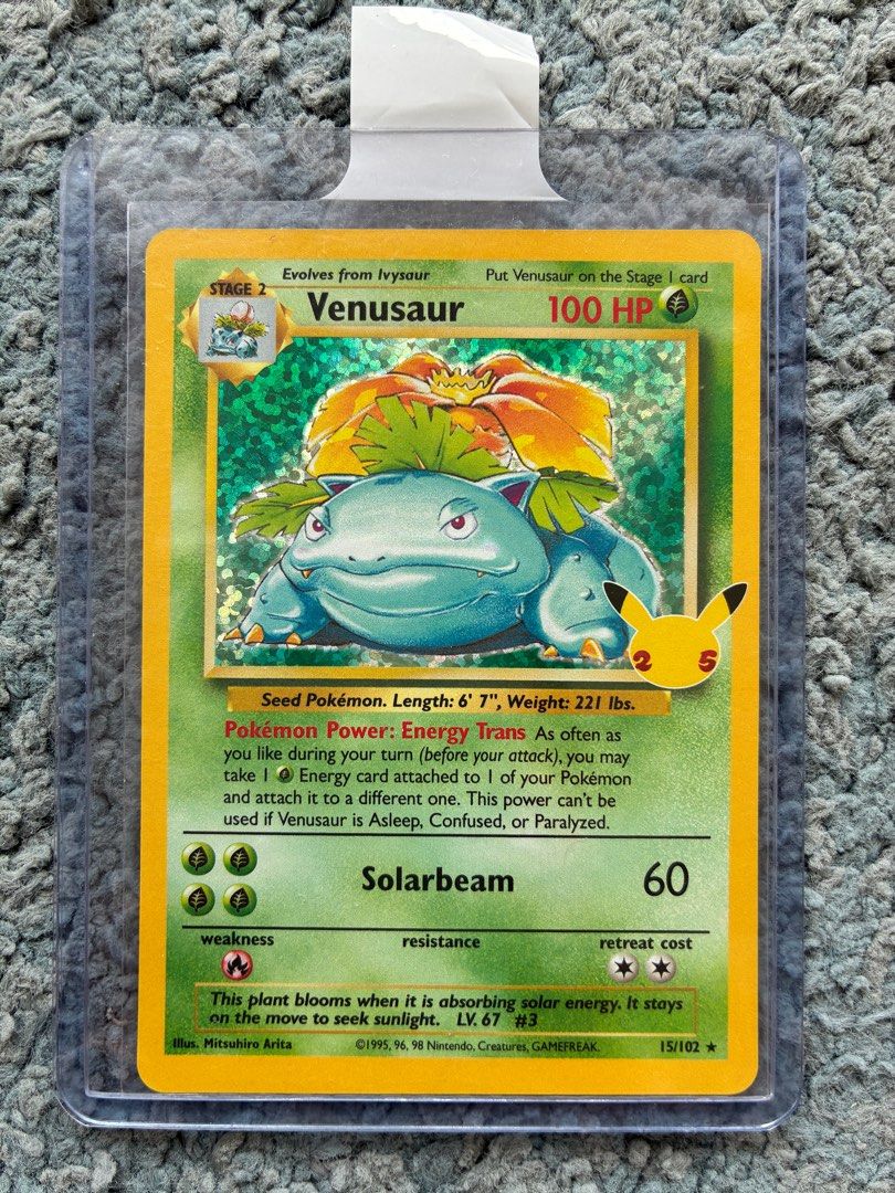 Pokemon Card Venusaur 15/102 25th Anniversary Celebrations, Hobbies ...