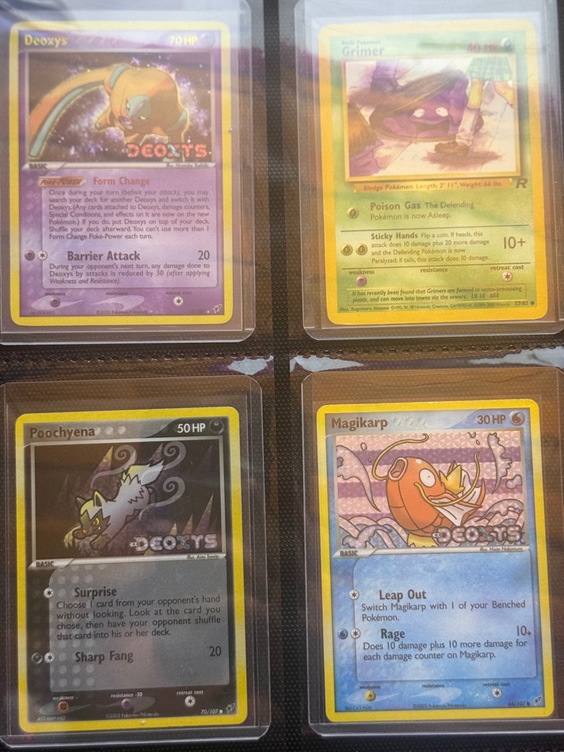 Pokemon Cards - Deoxys, Grimer, Poochyena, Magikarp, Hobbies & Toys ...