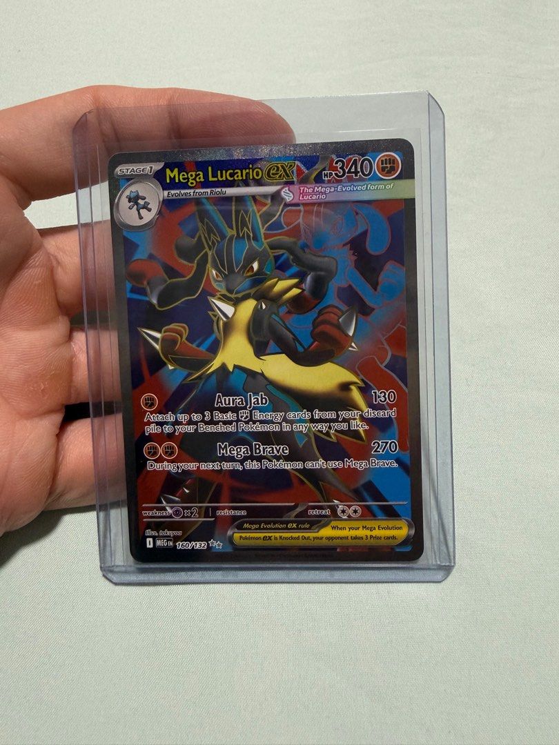 Pokemon Mega Lucario EX, Hobbies & Toys, Toys & Games on Carousell
