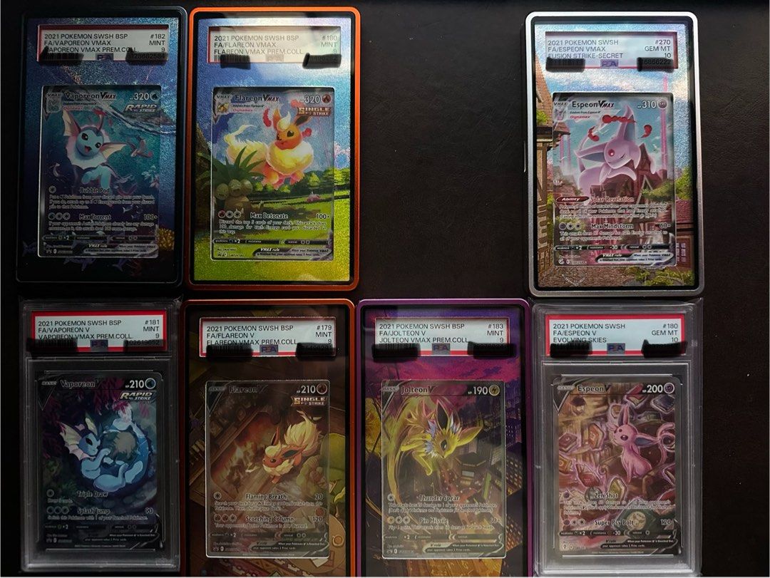 Pokemon Sword and Shield Eeveelutions V and VmaxPSA 9/10, Hobbies ...