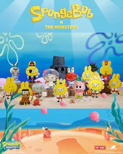 BNIB Pop Mart Spongebob Squarepants X The Monsters blind box not labubu ...