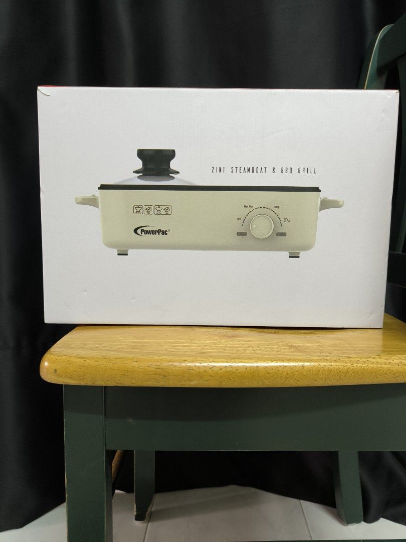 PowerPac 2-in-1 Steamboat & BBQ Grill, TV & Home Appliances, Kitchen ...