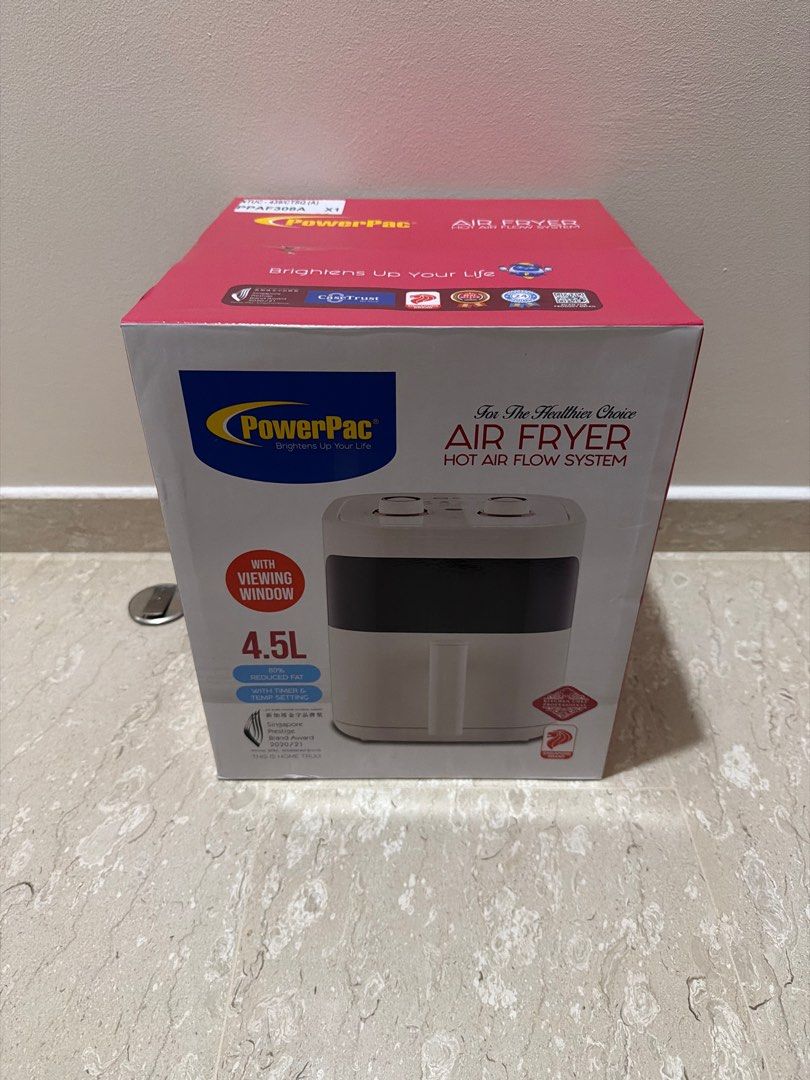 PowerPac Air Fryer 4.5L with Viewing Window, TV & Home Appliances ...