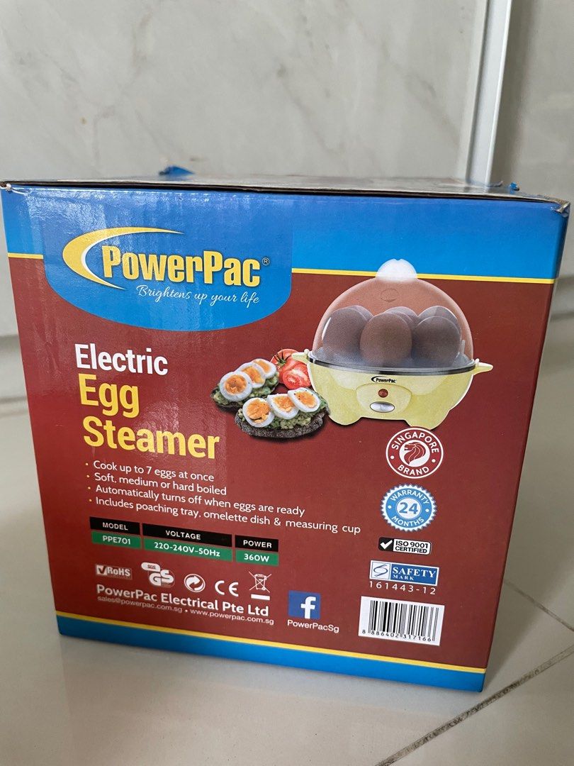PowerPac Electric Egg Steamer PPE701, TV & Home Appliances, Kitchen ...